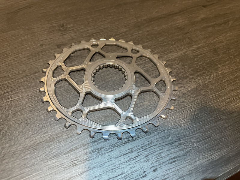 2022 34t Absolute Black Silver chainring for shimano For Sale