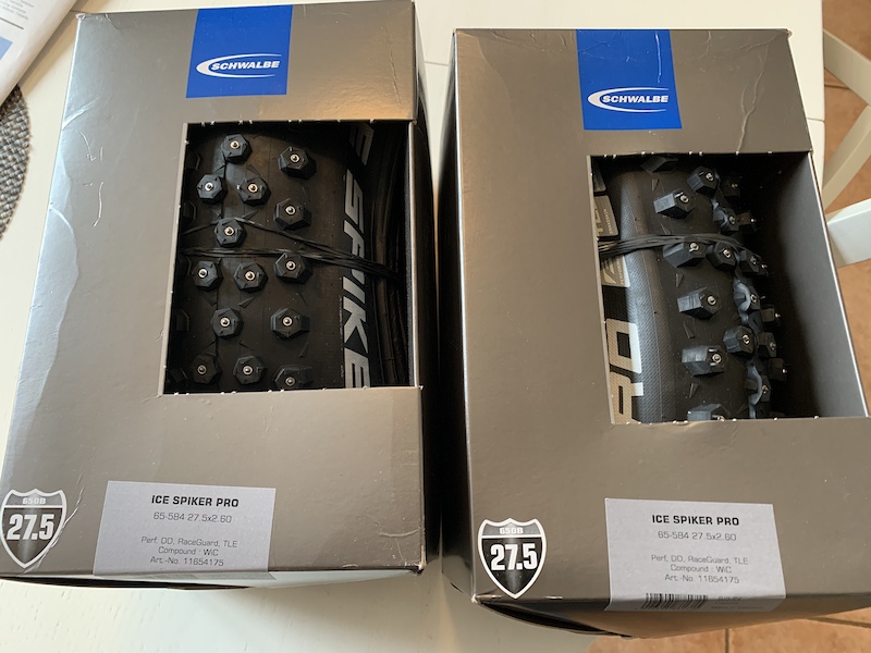 Schwalbe Ice Spiker Pro studded tires, 27.5x2.6 For Sale