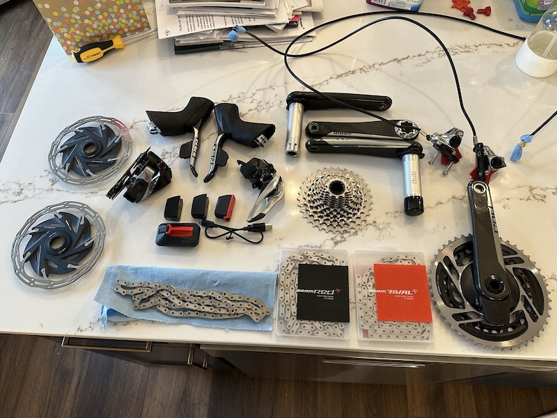 2020 SRAM Red eTAP 12 Speed Groupset Plus Extras 165/172.5 For Sale