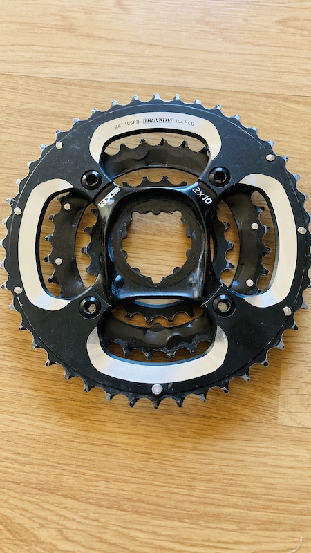 TruVativ/SRAM GXP 2/3x10 chainrings + spider 4 bolt For Sale