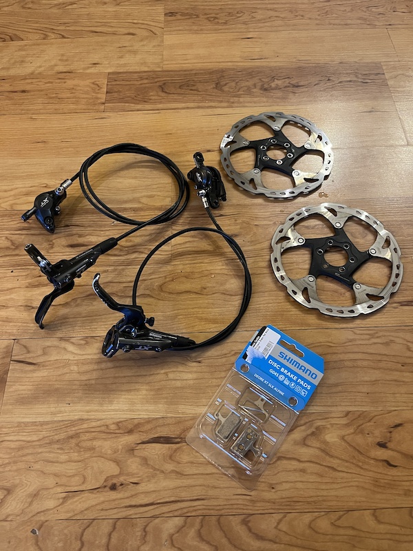 Shimano XT M8000 brakes with rotors For Sale