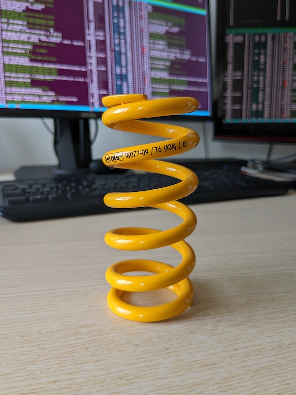 2022 Ohlins coil spring 434lbs/inch 67mm stroke For Sale