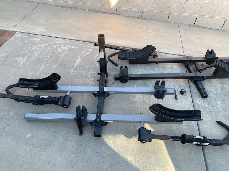 Thule T2 rack and 2 bike extension For Sale