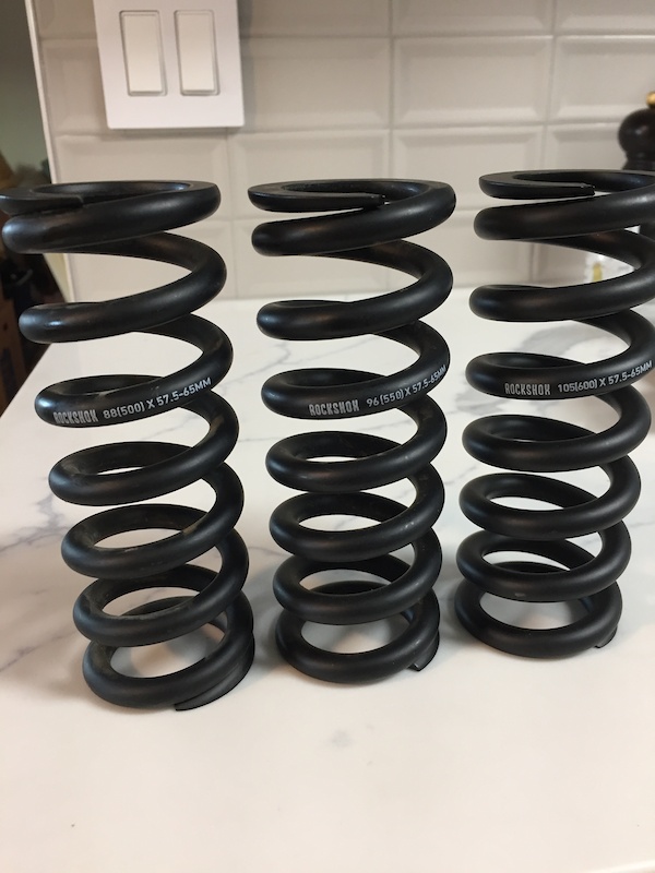 2022 Rockshox 57.5-65mm springs: 500, 550, & 600 lbs For Sale