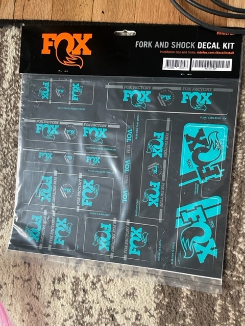2022 Fox Teal Fork and Shock Decals For Sale