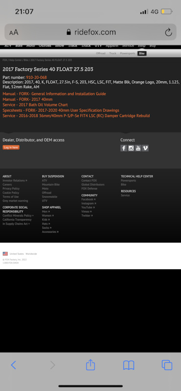 2017 Fox 40s For Sale