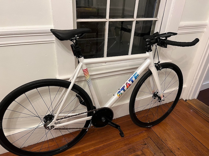 2022 State Bicycle- Undefeated Track - Pearl / Tie-Dye For Sale