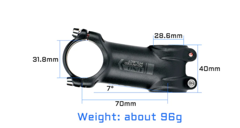 2023 NEW UNO Advanced 70mm Stem 7 degrees SHIPPED For Sale