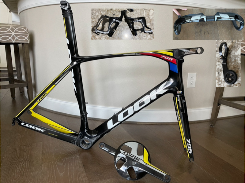 2016 LOOK 795 Aerolight Frame + Handlebar + Cranks + Stem + For Sale
