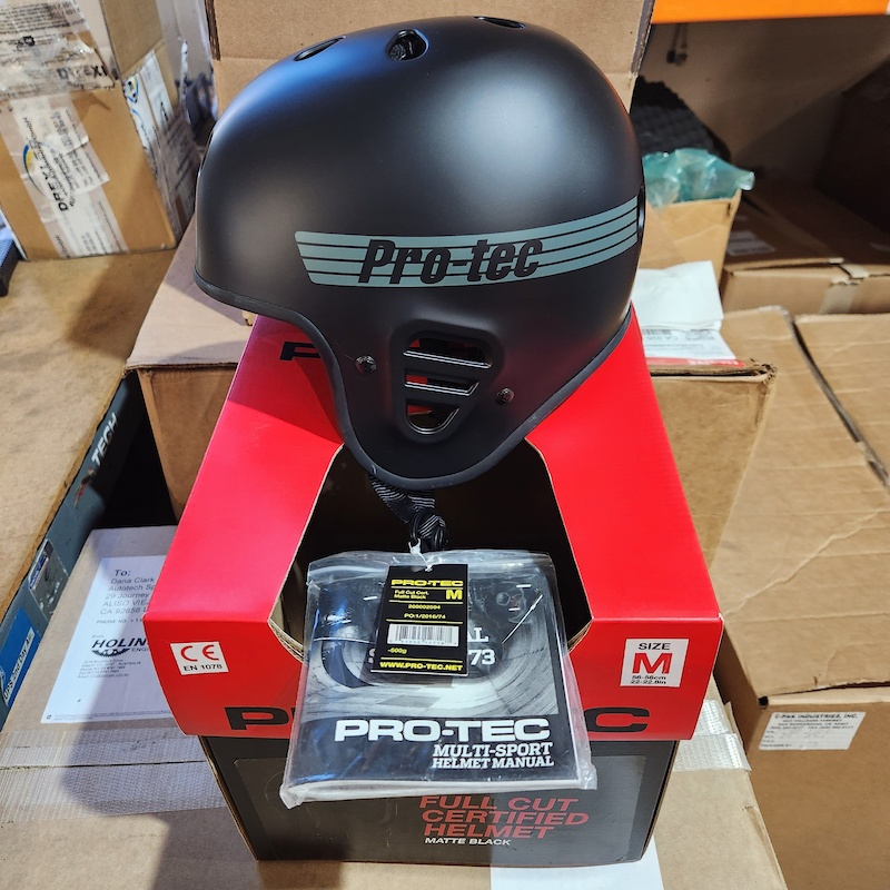 2022 Pro-tec Full Cut bmx dirt jump helmet black med For Sale