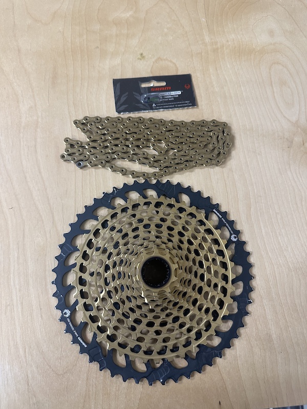 2022 Gold XX1 Cassette 10-52 with Chain! For Sale