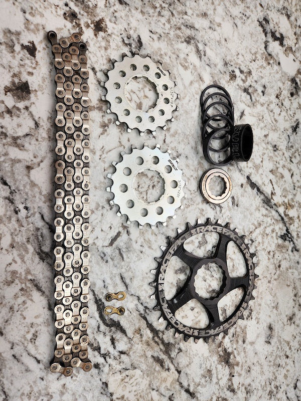 Surly Single Speed Kit with cogs chain and chainring For Sale