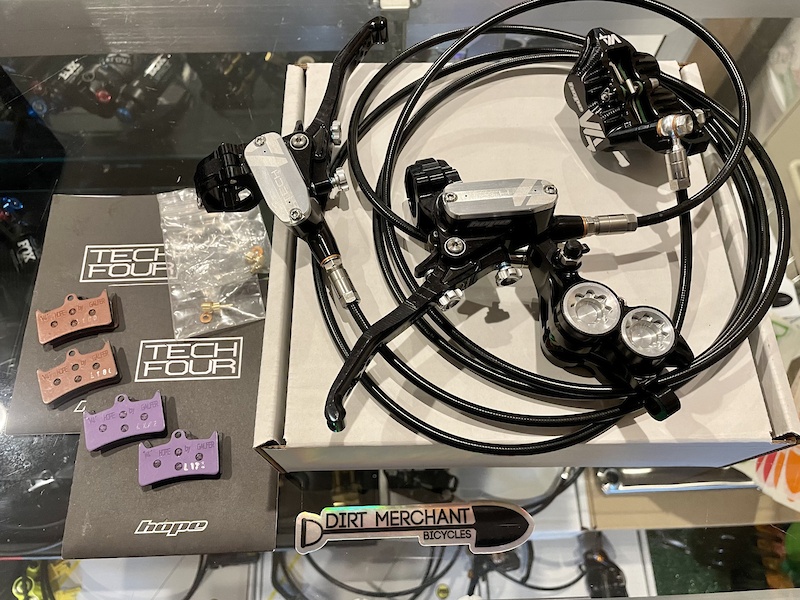 2023 Hope Tech 4 V4 brake set, SILVER NEW For Sale