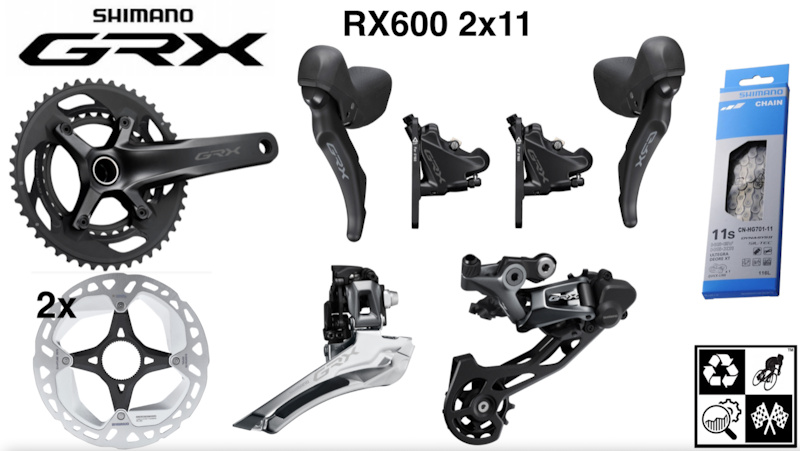 2023 Shimano GRX group-set RX600 level 2x11 For Sale