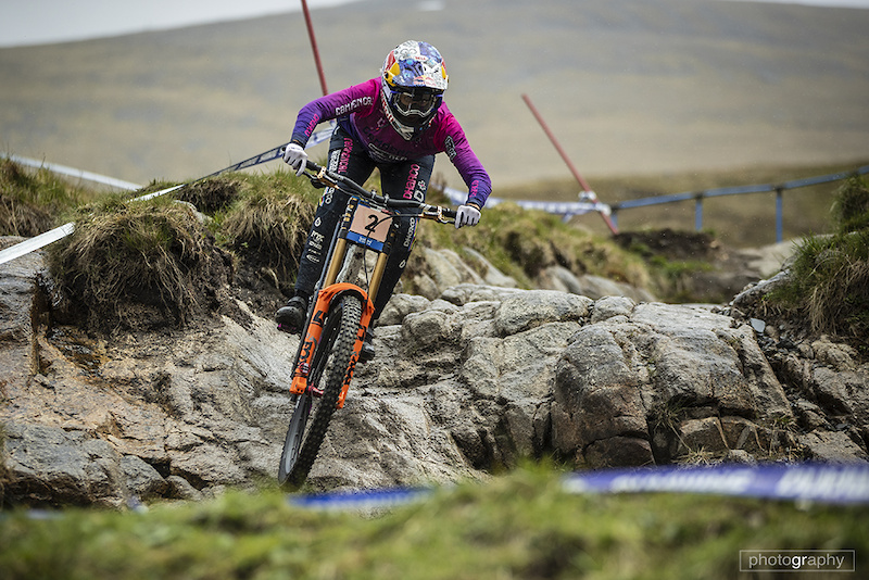 Myriam Nicole at Fort William World Cup DH Track in Fort William, United Kingdom - photo by ...