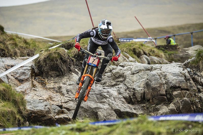 Eleonora Farina at Fort William World Cup DH Track in Fort William, United Kingdom - photo by ...