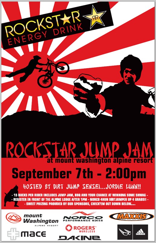 Rockstar Jump Jam on Sunday, September 7th at Mount Washington - Pinkbike