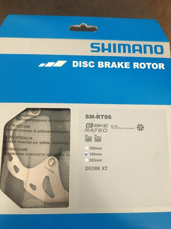 2022 Shimano XT RT-86 180mm rotor, 6-bolt For Sale