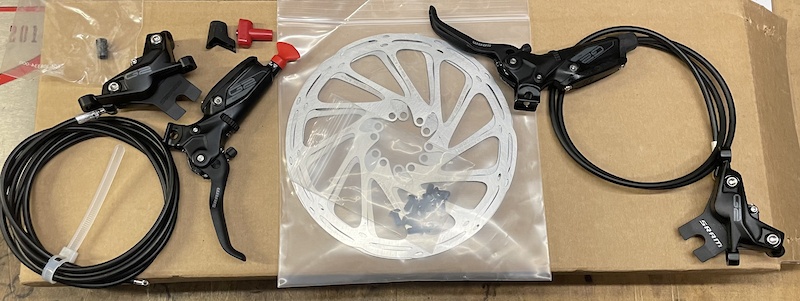 2023 New Sram G2 RSC brake set with pads and 180 rotors For Sale