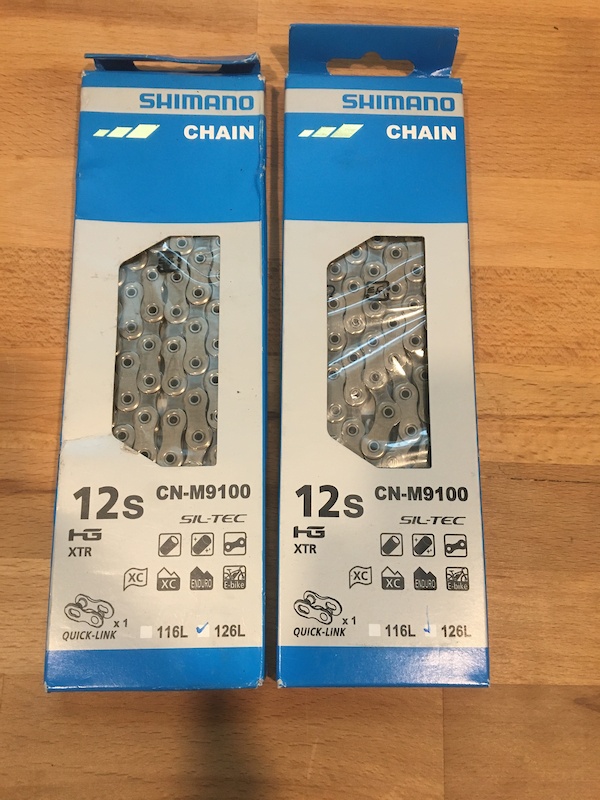 2022 Shimano XTR 9100 12-speed chains, new in packaging For Sale