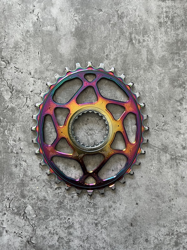 2022 AbsoluteBlack rainbow oval chainring For Sale