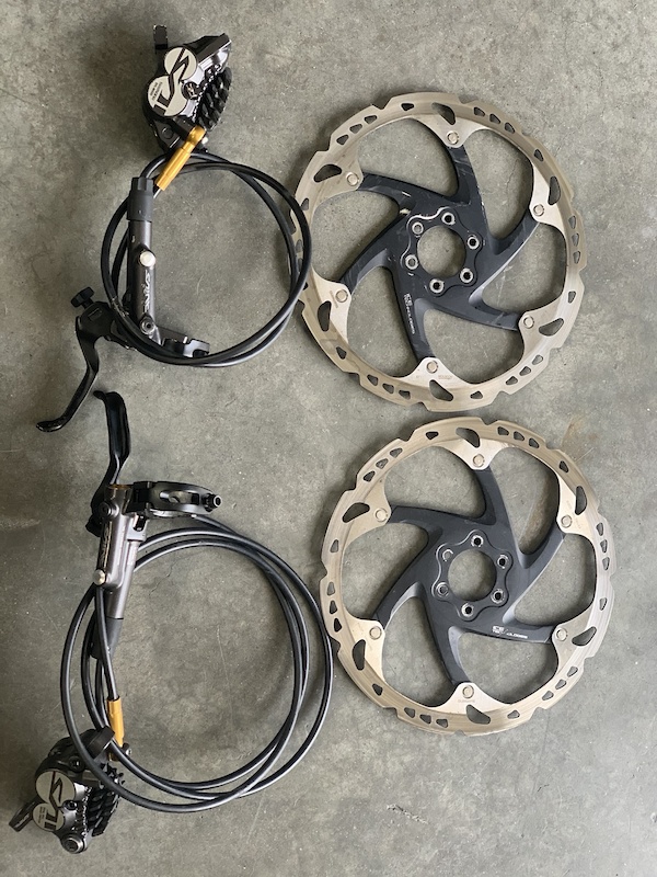 2021 Shimano Saint F/R Brake set & 203 Ice Tech Rotors For Sale