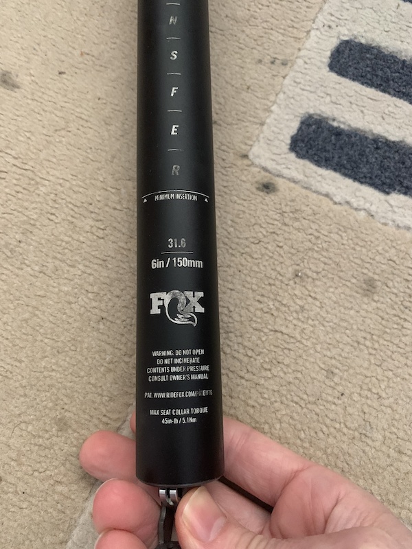 2022 Fox factory transfer 31.6 150mm Dropper Post For Sale