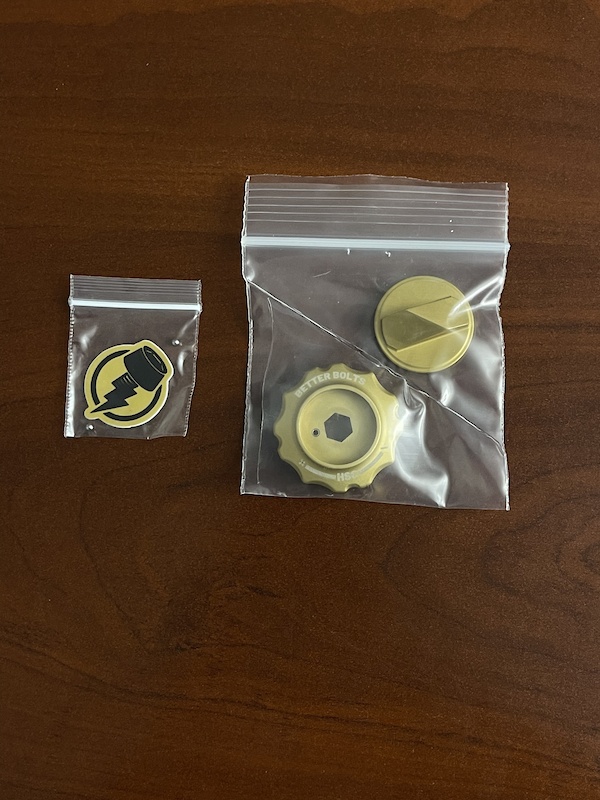 2023 Better Bolts Gold Fox Fork 36, 38, & 40 Top Cap For Sale