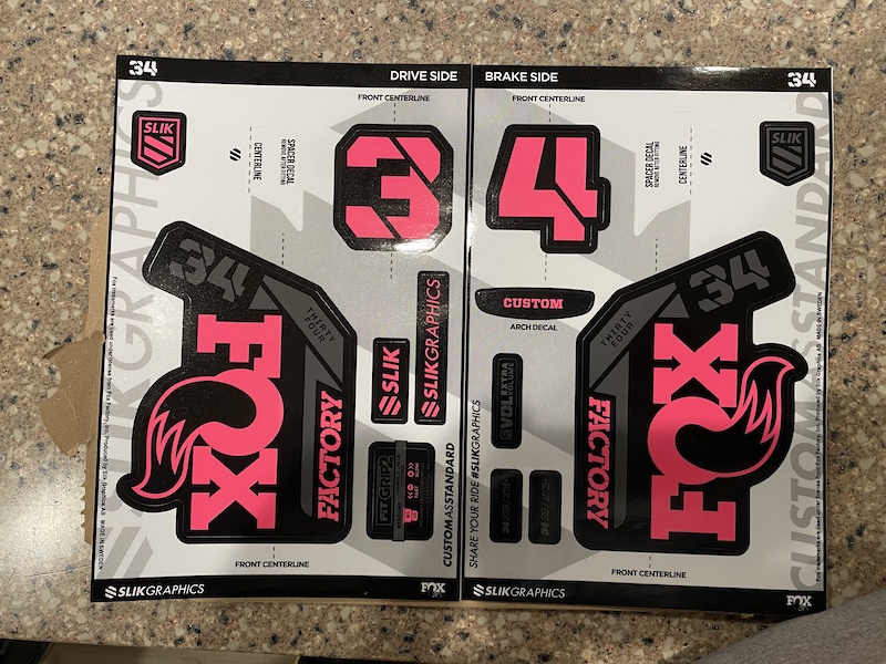 2023 Fox 34 Decal Pink For Sale