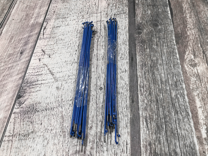 2021 Blue Sapim powder coated spokes 232/230mm 64 spokes For Sale