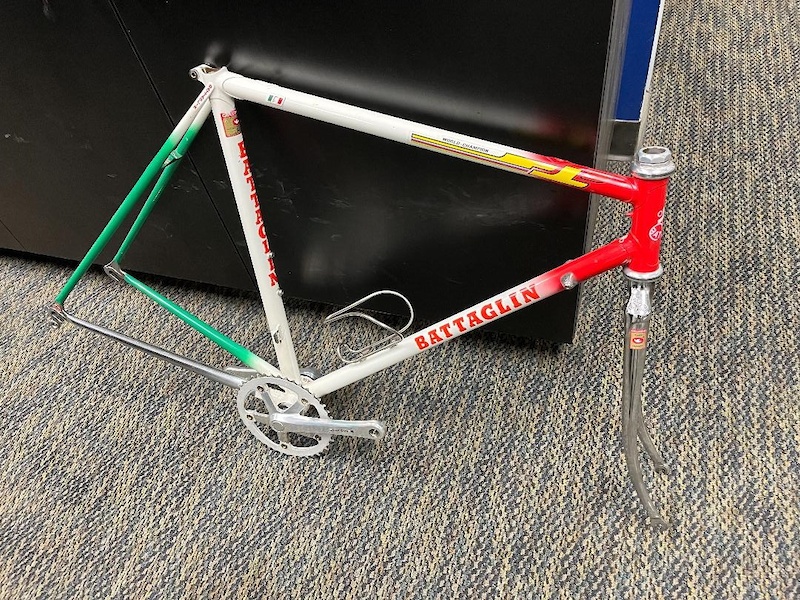 Vintage Steel Battaglin frame and fork For Sale