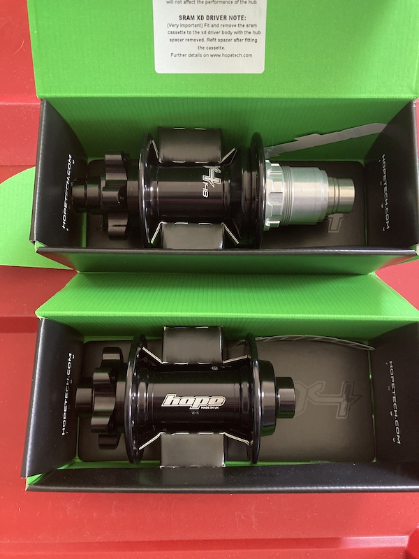 2022 Hope Pro4 Black Front and Rear Hubs XD Freehub For Sale