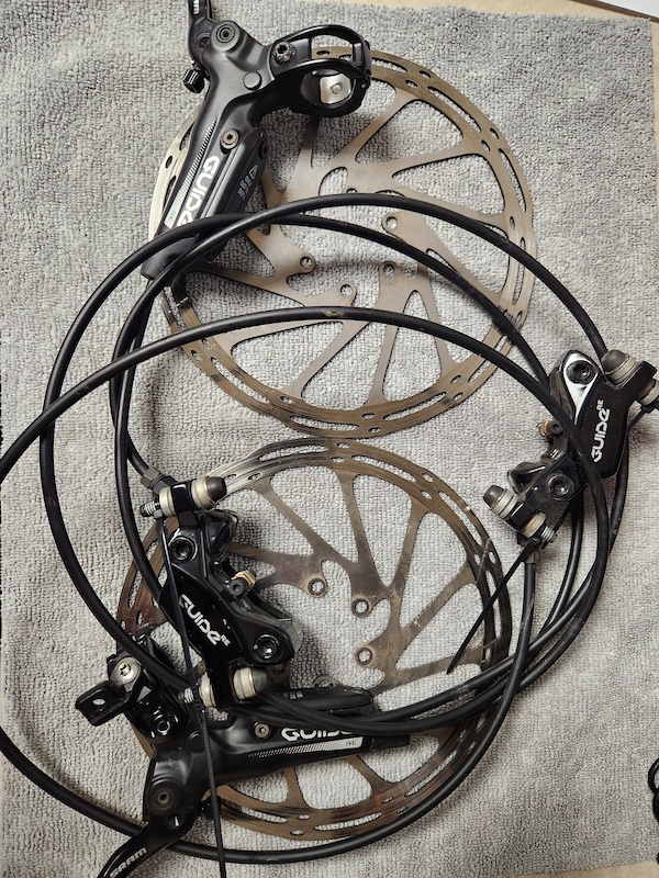 2020 SRAM Guide RE Brakes (F+R) w/ 180mm rotors For Sale