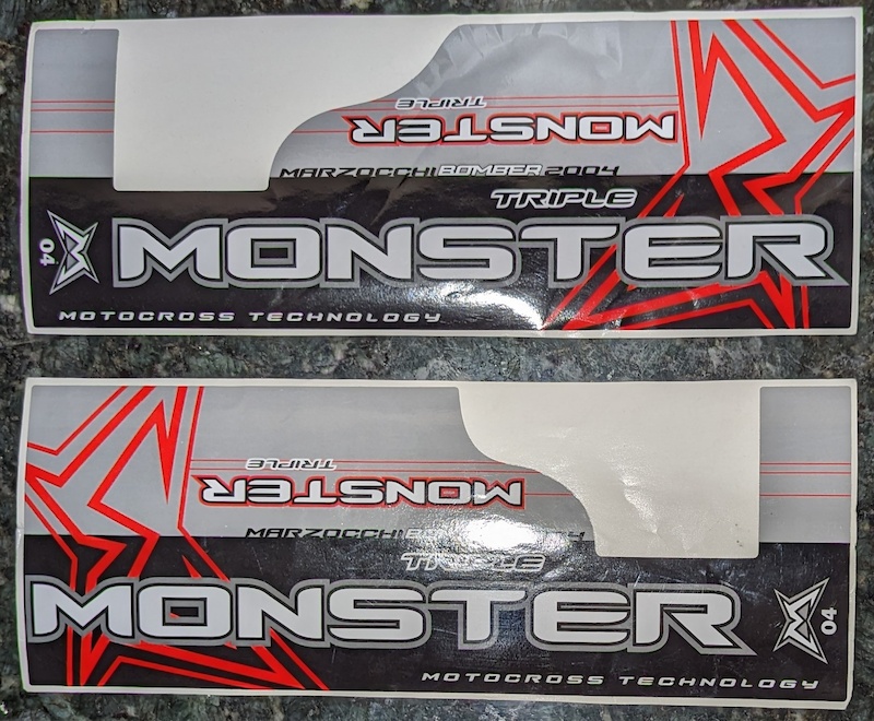 2004 Marzocchi MONSTER Triple M40 OE Decal Set For Sale