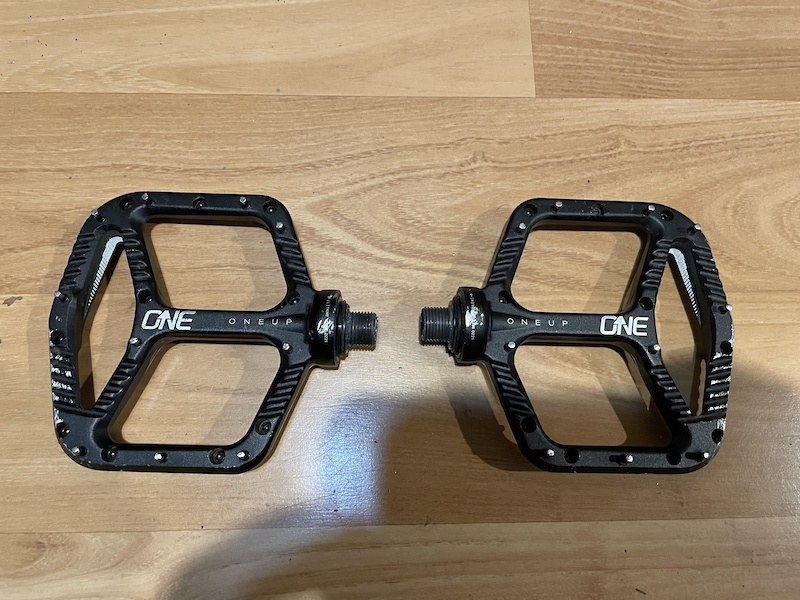2021 One Up Components Aluminum Pedals (Black) For Sale