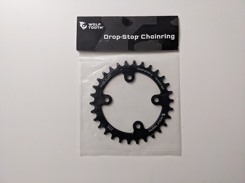 2022 New Wolf Tooth 76 BCD 30T Drop-Stop A chainring For Sale