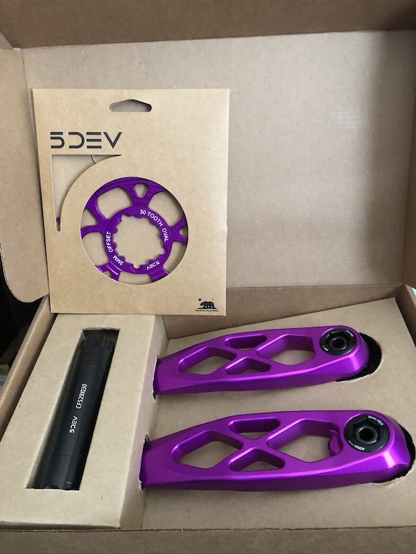2023 165mm 5Dev Dub Crankset with 30T Oval For Sale