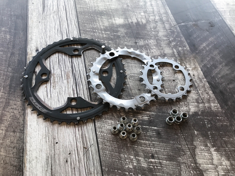 22/32/44 9 speed chainring kit 104/64 bcd FSA For Sale