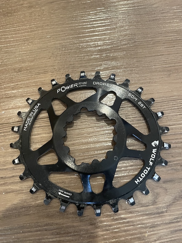 2021 Wolftooth Drop-Stop A Sram DM 28t Oval Chainring 6mm For Sale