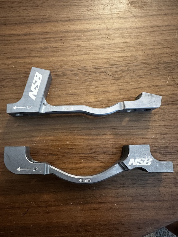 2022 NSB brake adapters 40mm and 20mm pewter For Sale