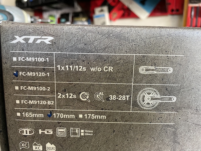 2022 Shimano xtr 9120 170mm crankset NIB For Sale
