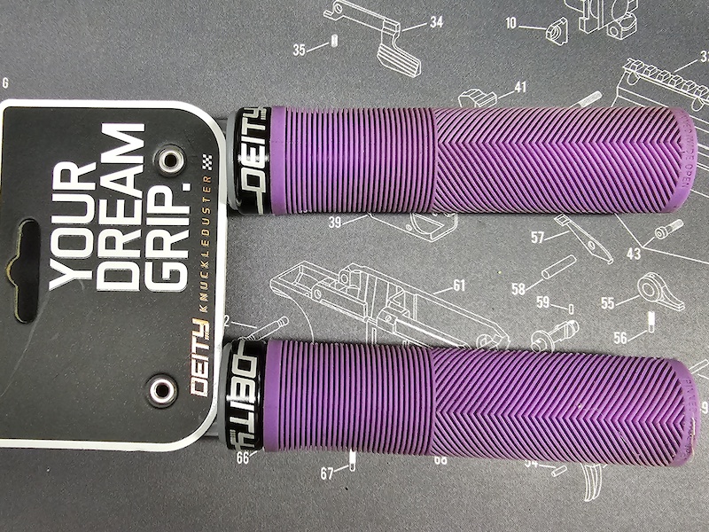 Deity Knuckleduster grips Purple For Sale