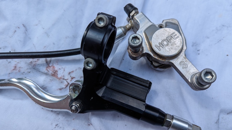 Hope Mini Disk Brake (rear - type 3)- caliper + lever For Sale
