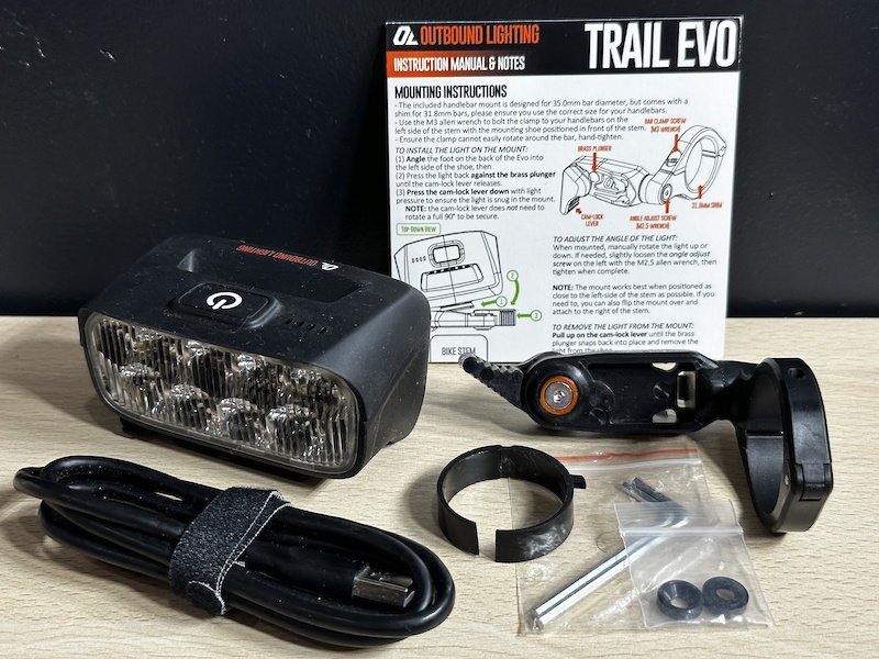 2022 Outbound Lighting Trail Evo Bike Light For Sale