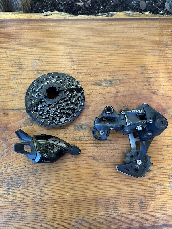 2022 Sram GX DH 7 Speed Derailleur, Shifter, and Cassette For Sale
