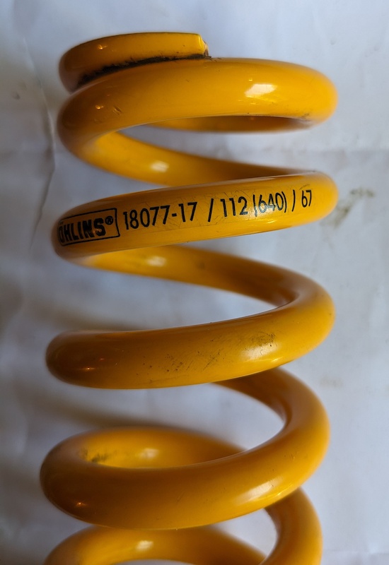 2022 Ohlins Lightweight Steel Spring 67mm stroke 640 x 67 For Sale