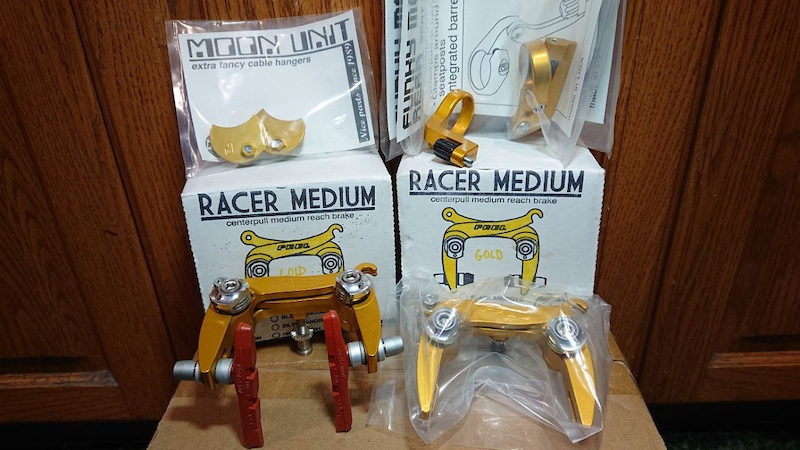 Paul Component Racer Medium Brakeset (Gold) For Sale