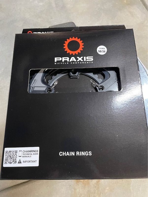 2023 Praxis Buzz 110BCD 10/11/12sp 50/34 Chainring Set For Sale