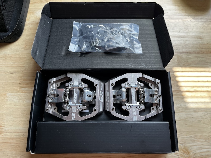 2023 HT X3 DH pedals, silver, 1 ride For Sale