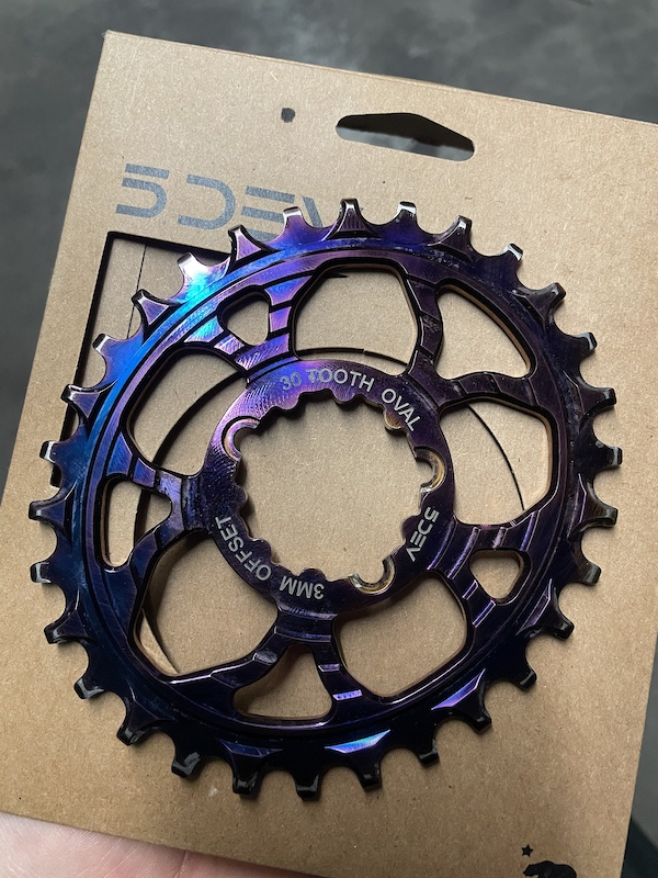 2023 5dev Oil Slick Chain Ring DM New- Oval and Normal For Sale